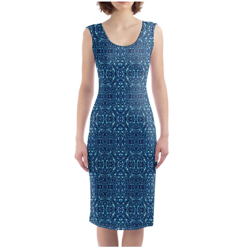 Blue BodyCon dress with slipt hem on front left leg – MYSIZEOLOGY®
